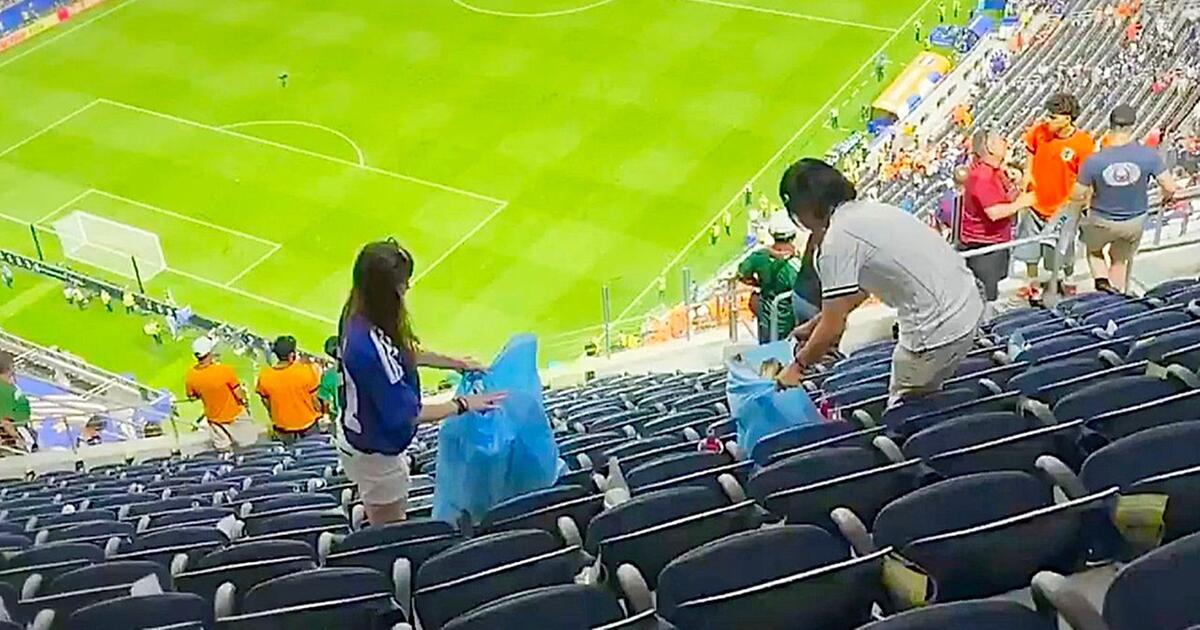 Japanische Fans sammeln nach dem WM-Spiel den Müll ein - Video | 1&1